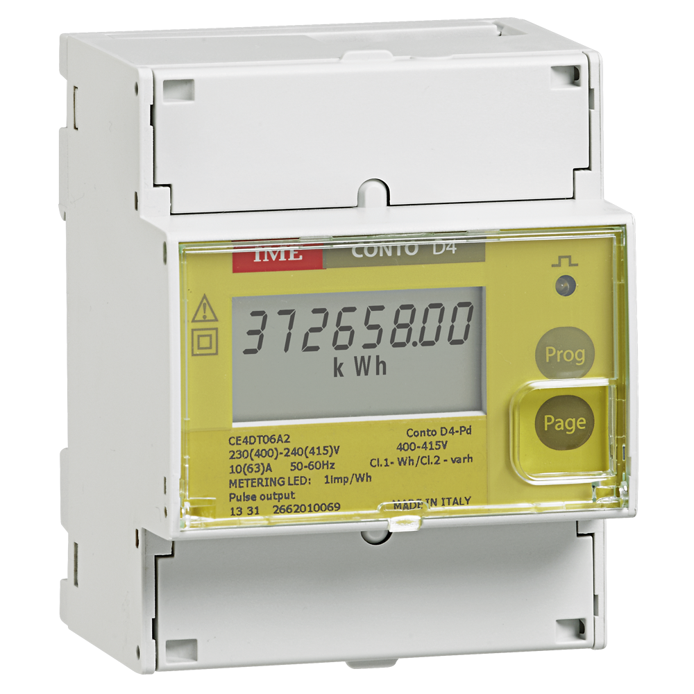 IME Conto D4-Pd Class 1 Three Phase Network 63 Direct Connected kWh Energy Meter | Rayleigh ...