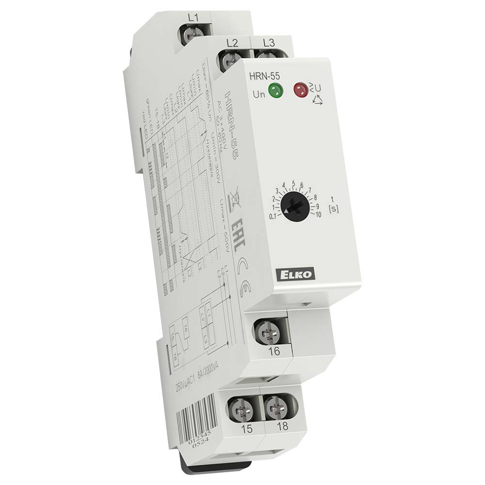 Elko HRN-55 Three Phase Voltage Measuring Relay 3 x 400 V / 50 Hz ...