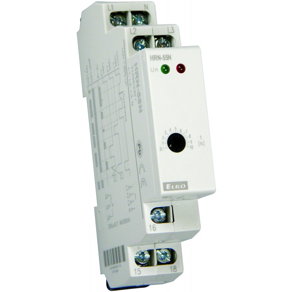 Elko HRN-55N Three Phase Voltage Measuring Relay 3 x 400V/230V / 50 Hz ...