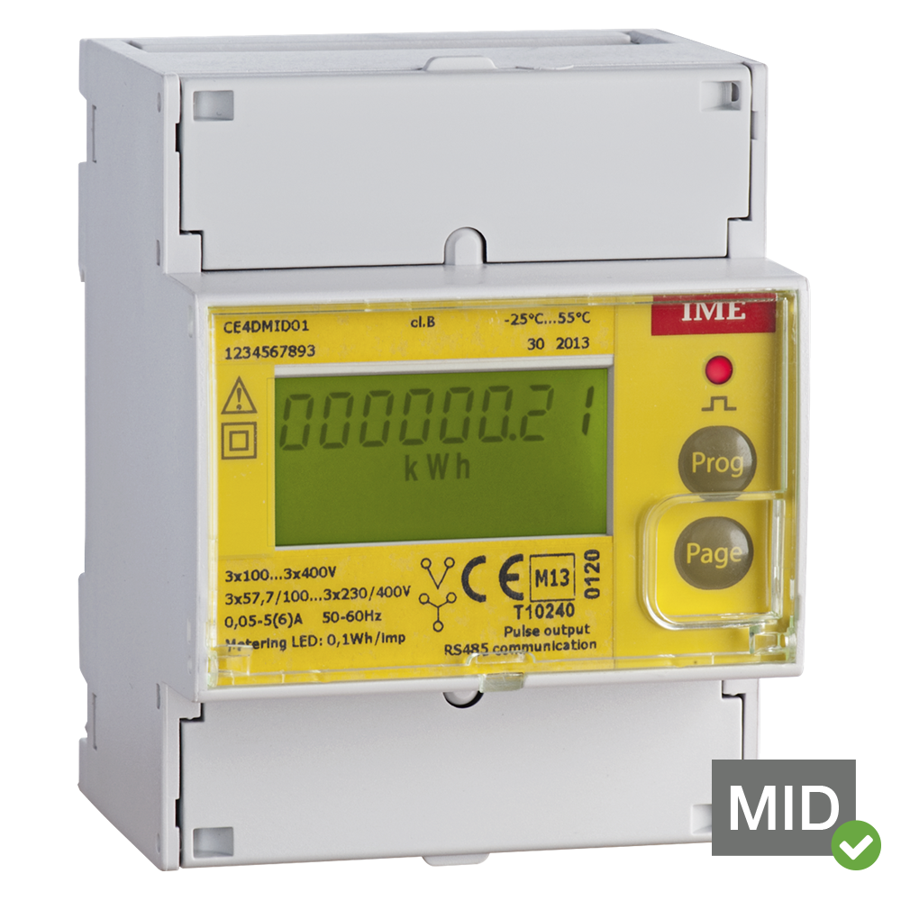 IME Conto D4-Pt CE4DMID01 MID Certified Four Module Three Phase Network kWh Energy Meter - CT ...