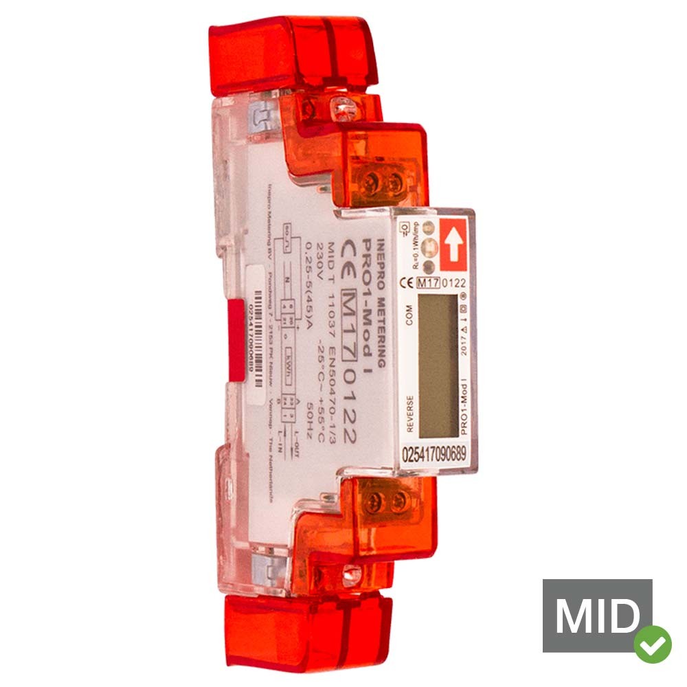Inepro PRO1-MOD 45A RS485/Modbus RTU MID Certified Two Tariffs Single ...