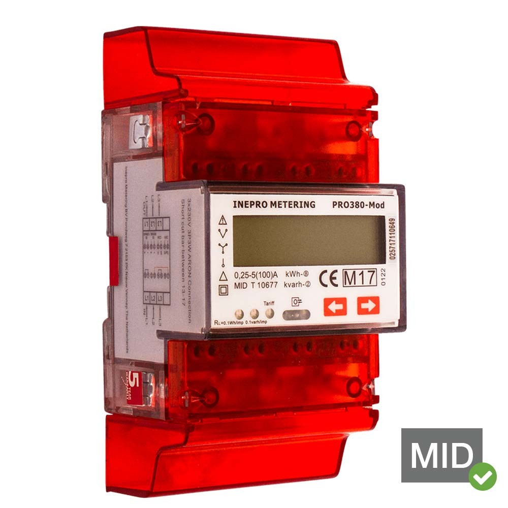 Inepro PRO380-MOD 100A MID Certified Dual Tariff Single and Three Phase ...