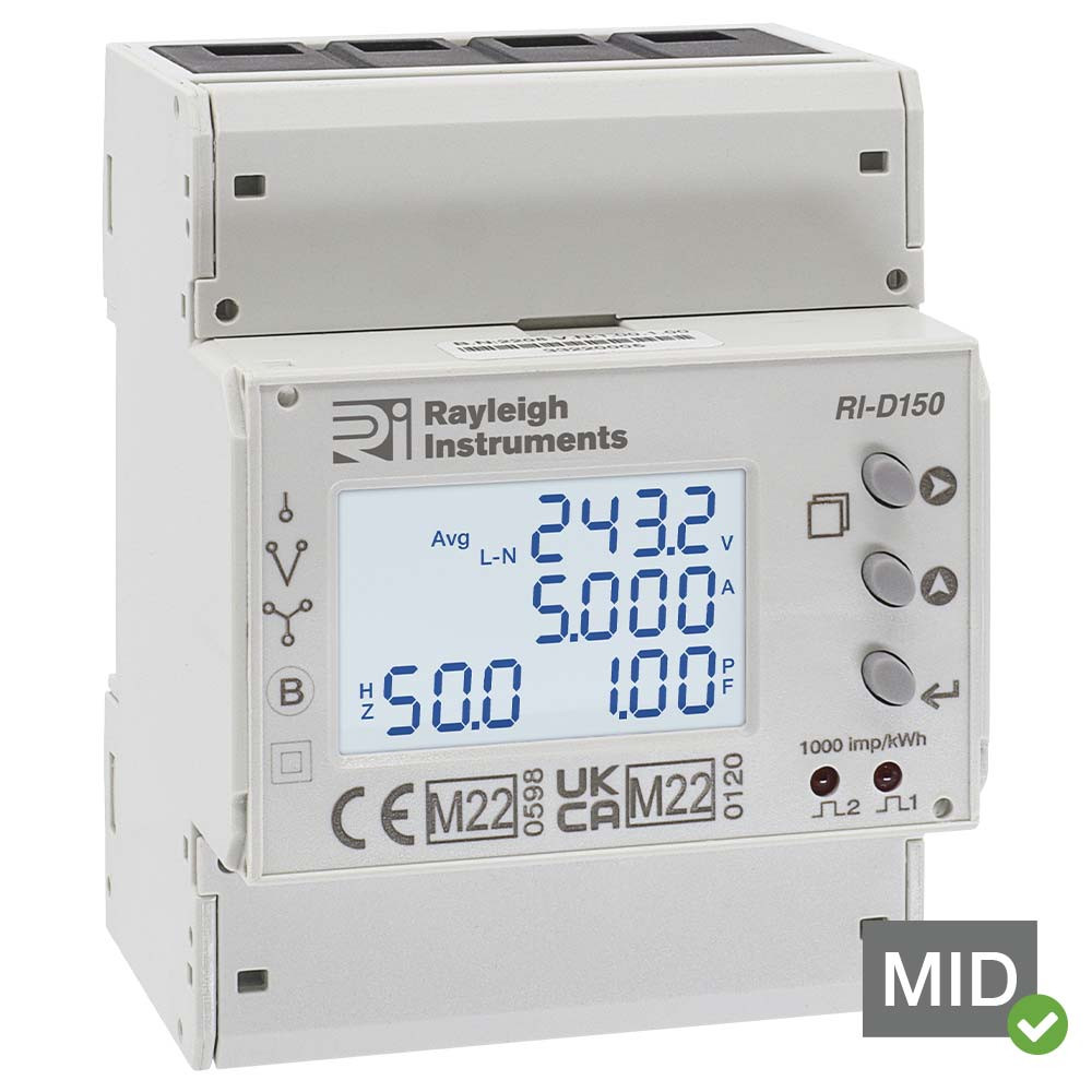 Rayleigh Instruments RI-D150 Multifunction Energy Meter - MID Certified ...